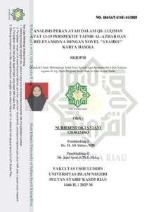 ANALISIS PERAN AYAH DALAM QS. LUQMAN AYAT 13-19 PERSPEKTIF TAFSIR AL-AZHAR DAN RELEVANSINYA ...